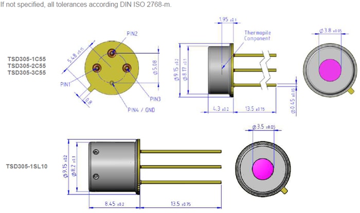 TSD Digital Thermopile Sensors - TE Connectivity / Measurement ... TSD Digital Thermopile Sensors - TE Connectivity / Measurement ...